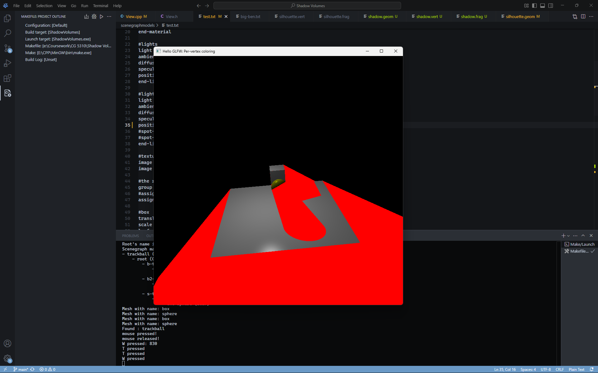 Building a rendering engine with OpenGL and C++